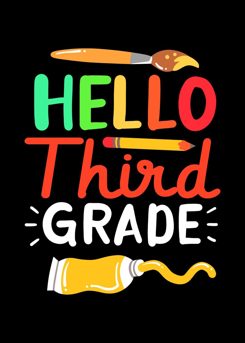 '3rd Grade Back to School' Poster by Mealla | Displate