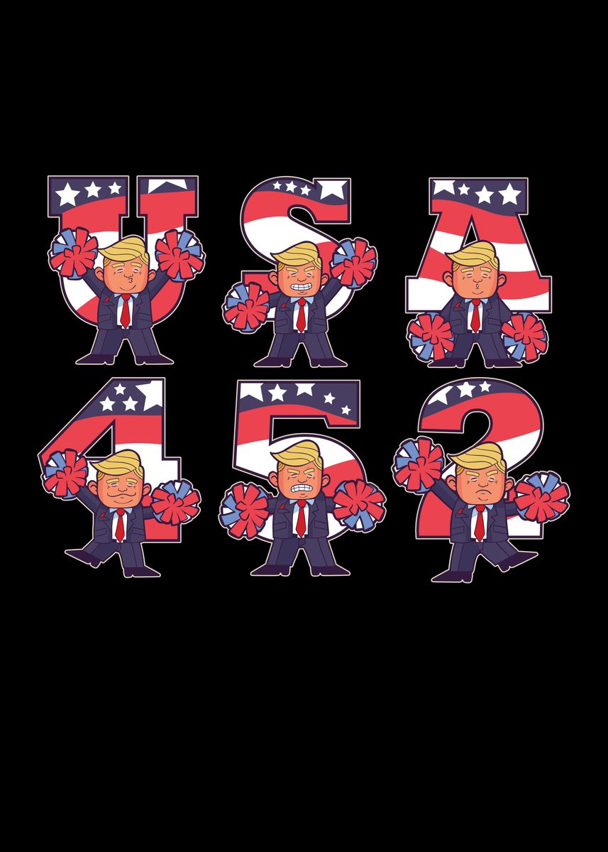 'Donald Trump 2020 American' Poster by Philip Anders | Displate