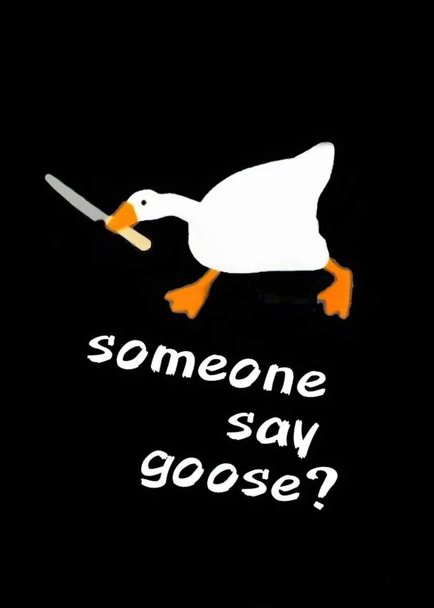 'goose game funny gaming' Poster, picture, metal print, paint by ...