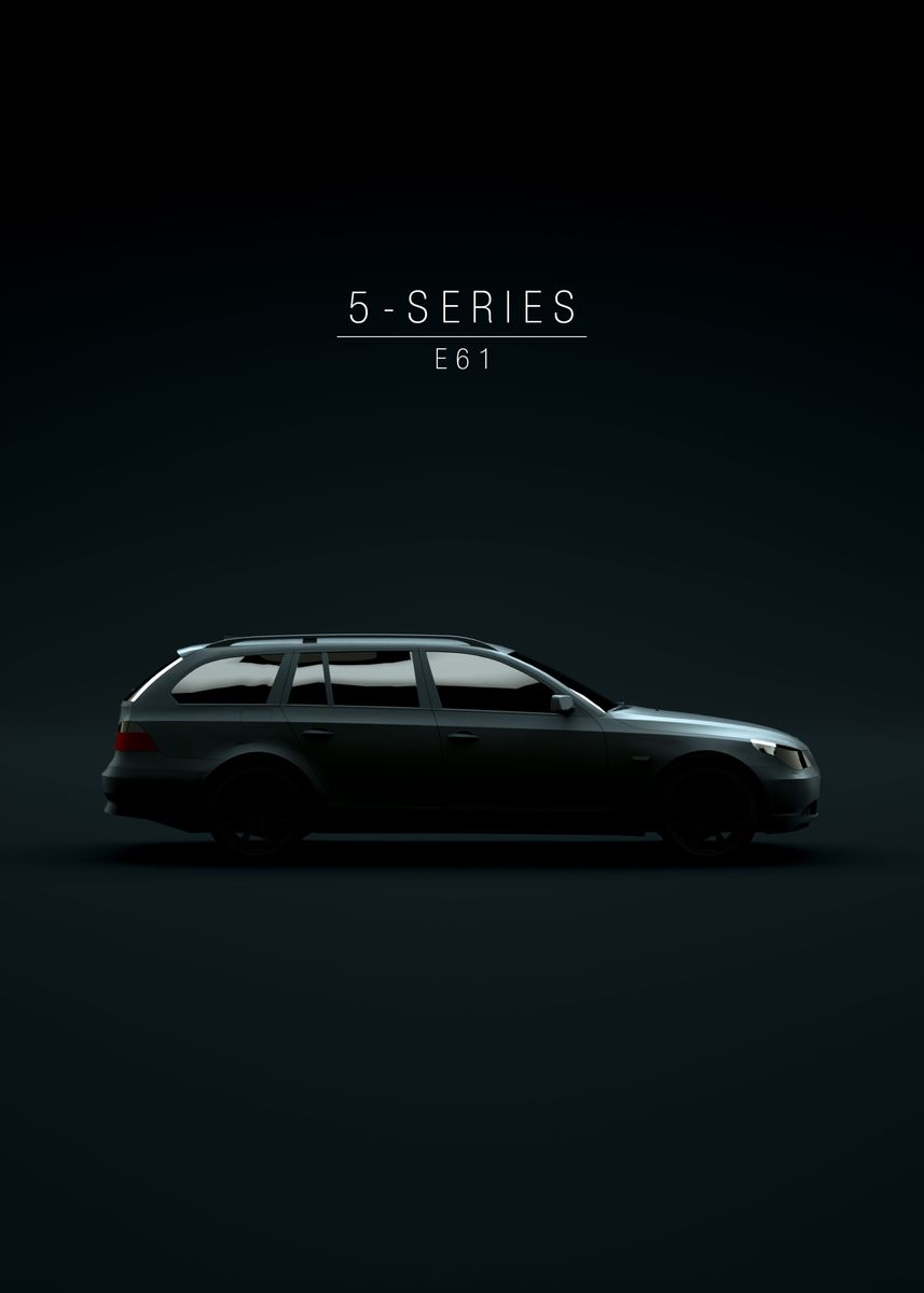 '5 Series Touring E61 2007' Poster, picture, metal print, paint by 21 ...