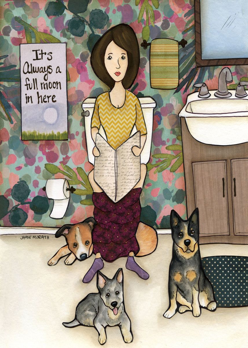 'Full Moon' Poster, picture, metal print, paint by Jamie Morath | Displate