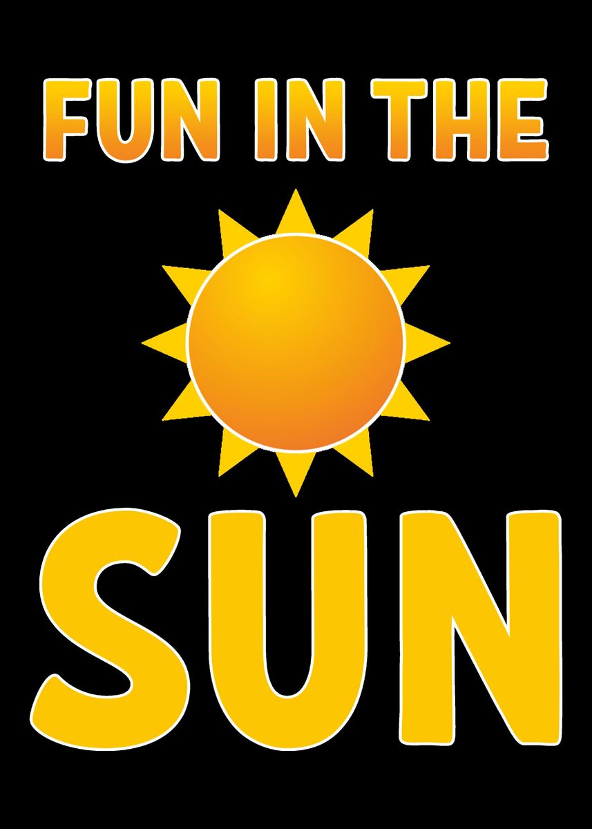 'Fun in sun Swimmer Gift' Poster, picture, metal print, paint by ...