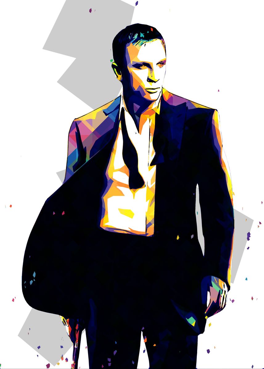 'Daniel Craig' Poster, picture, metal print, paint by HildaWarren ...