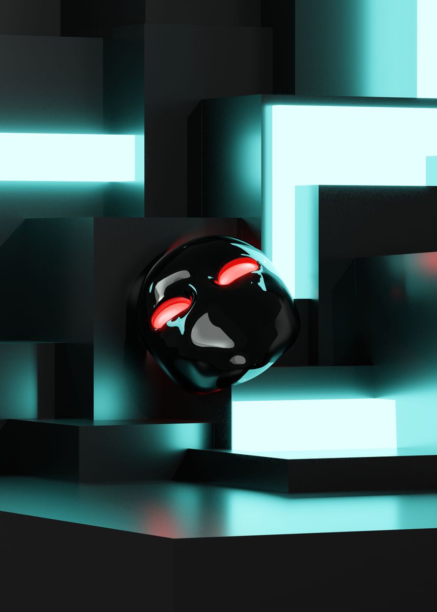 'Mask 01' Poster by Mateusz Kostrzewski | Displate