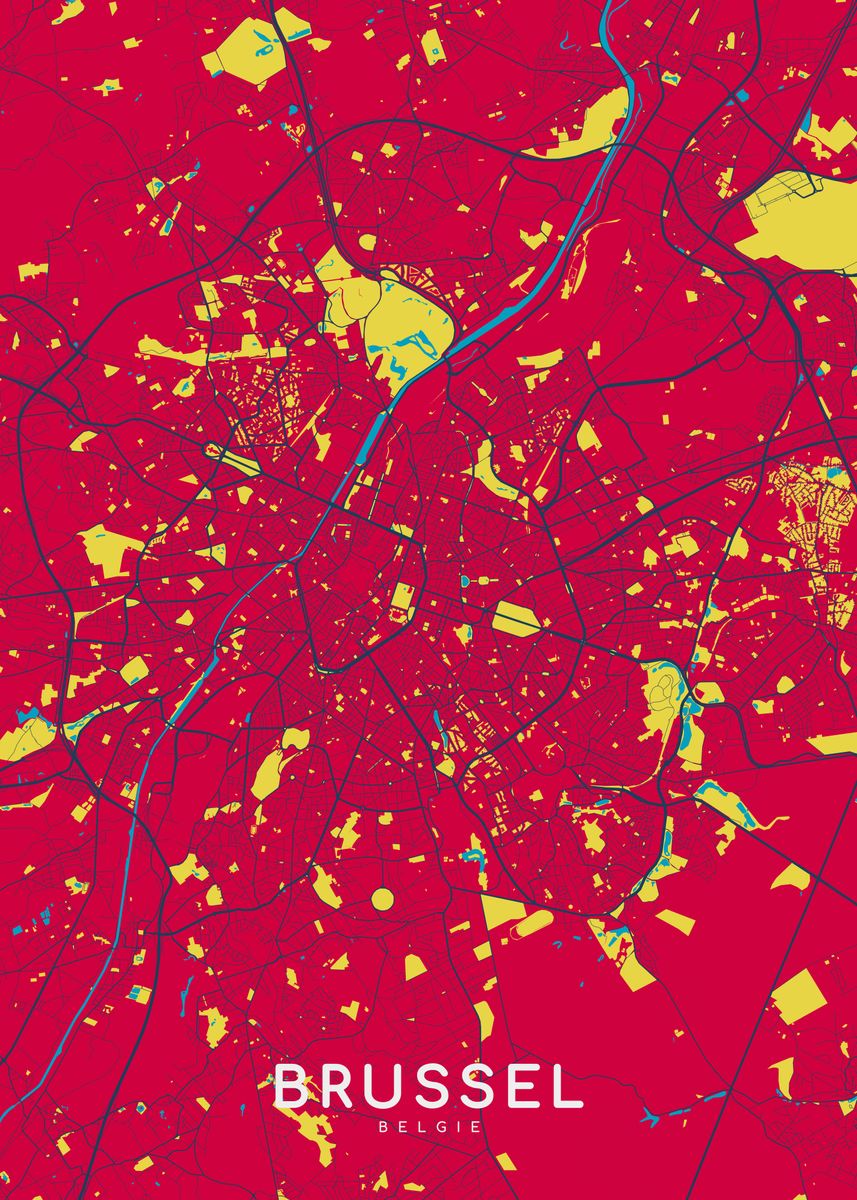 'Brussels' Poster by mapsies | Displate