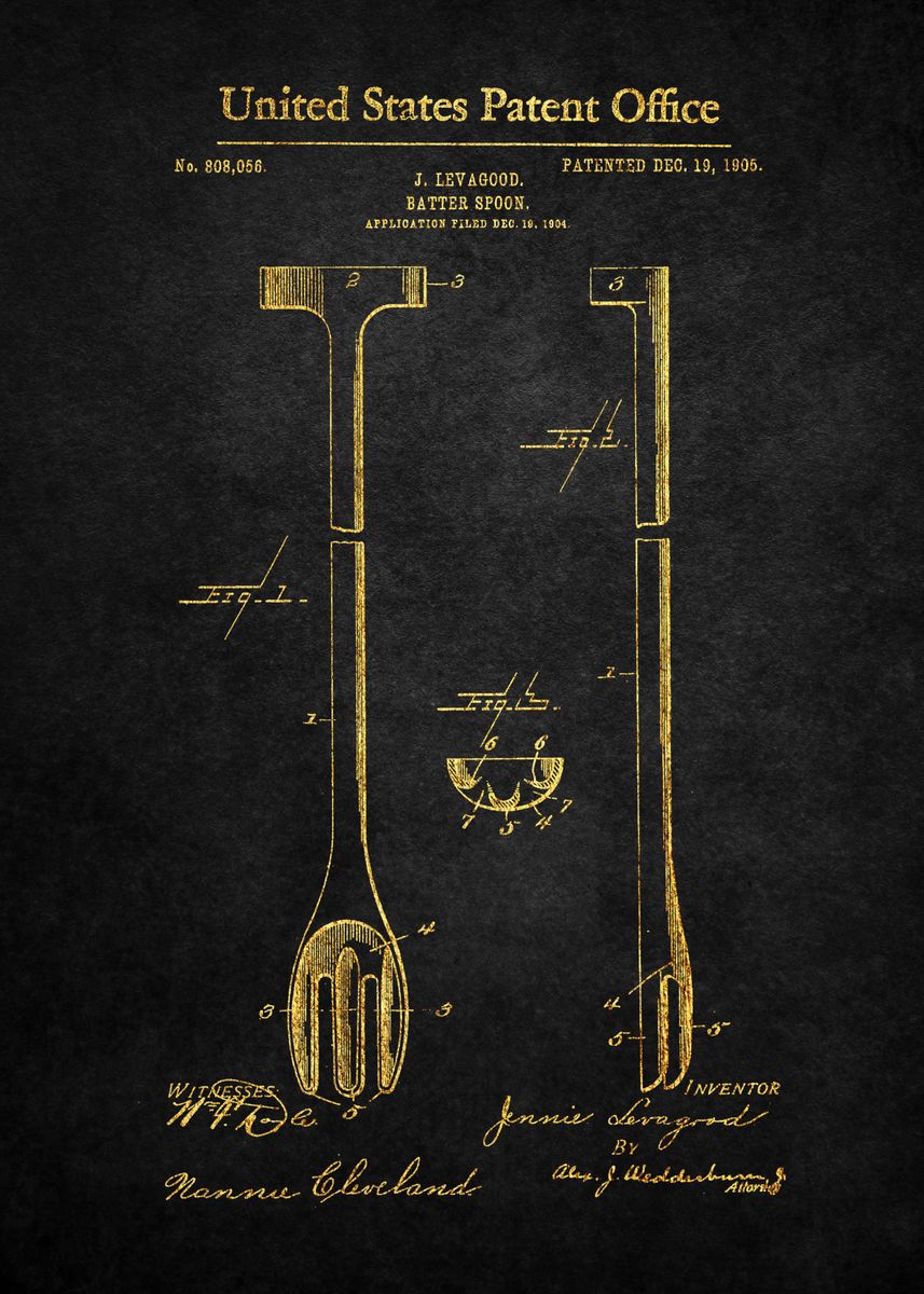 Art & Collectibles Retro spoon Jpg Kitchen décor 1905 BATTER SPOON ...