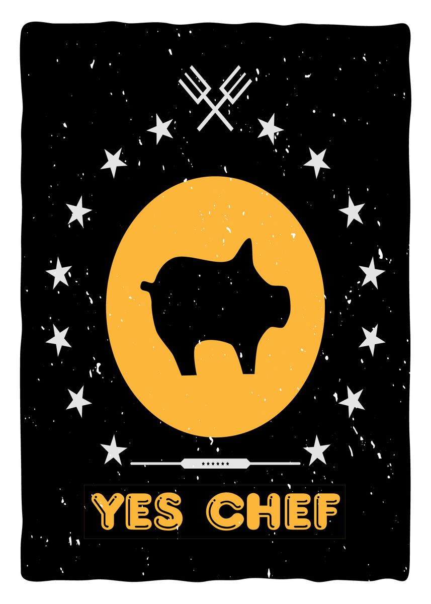 'Yes Chef' Poster by Bombdesign | Displate