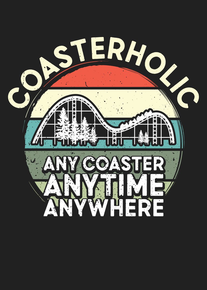 'Rollercoaster Enthusiasts ' Poster, picture, metal print, paint by ...