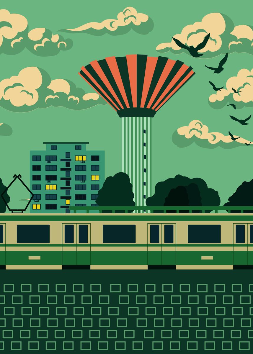 'Budapest railway' Poster by Benjamin Farkas | Displate