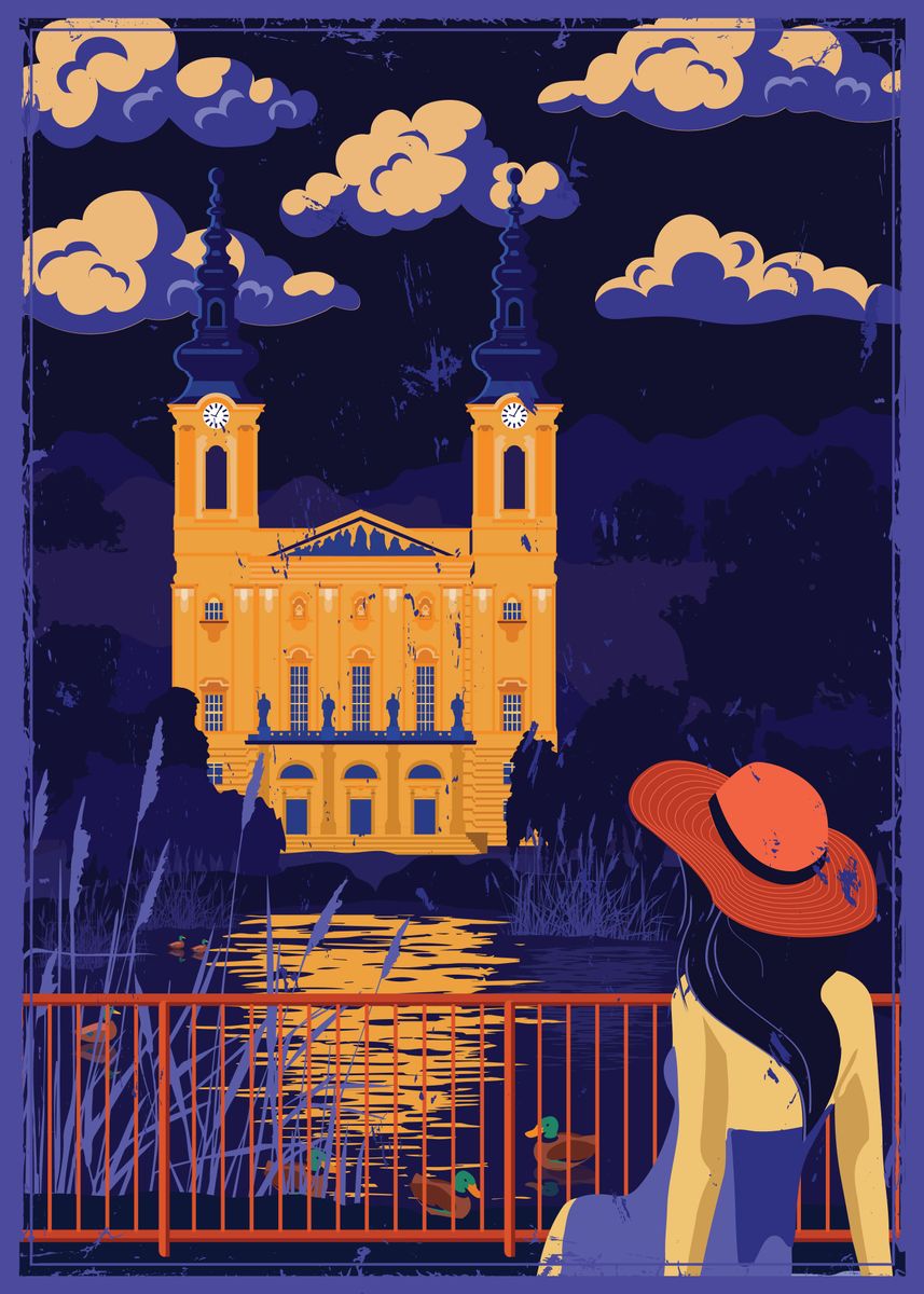 'Budapest Travel Poster' Poster, picture, metal print, paint by ...