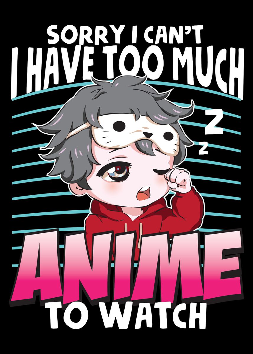 'Funny Anime Manga Lover' Poster, picture, metal print, paint by ...