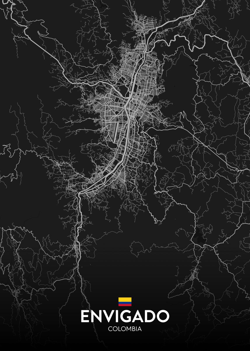 'Envigado CO' Poster, picture, metal print, paint by IMR Designs | Displate