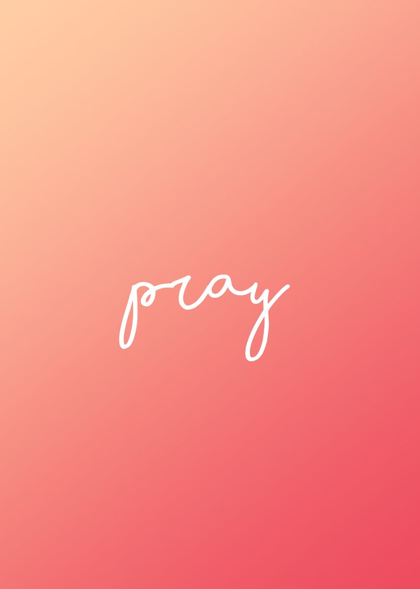 'Pray Rainbow Quote' Poster, picture, metal print, paint by Pop art ...