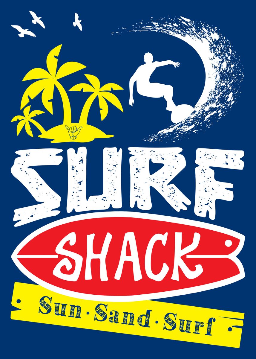 'Surf Shack' Poster, picture, metal print, paint by Inspired Images ...