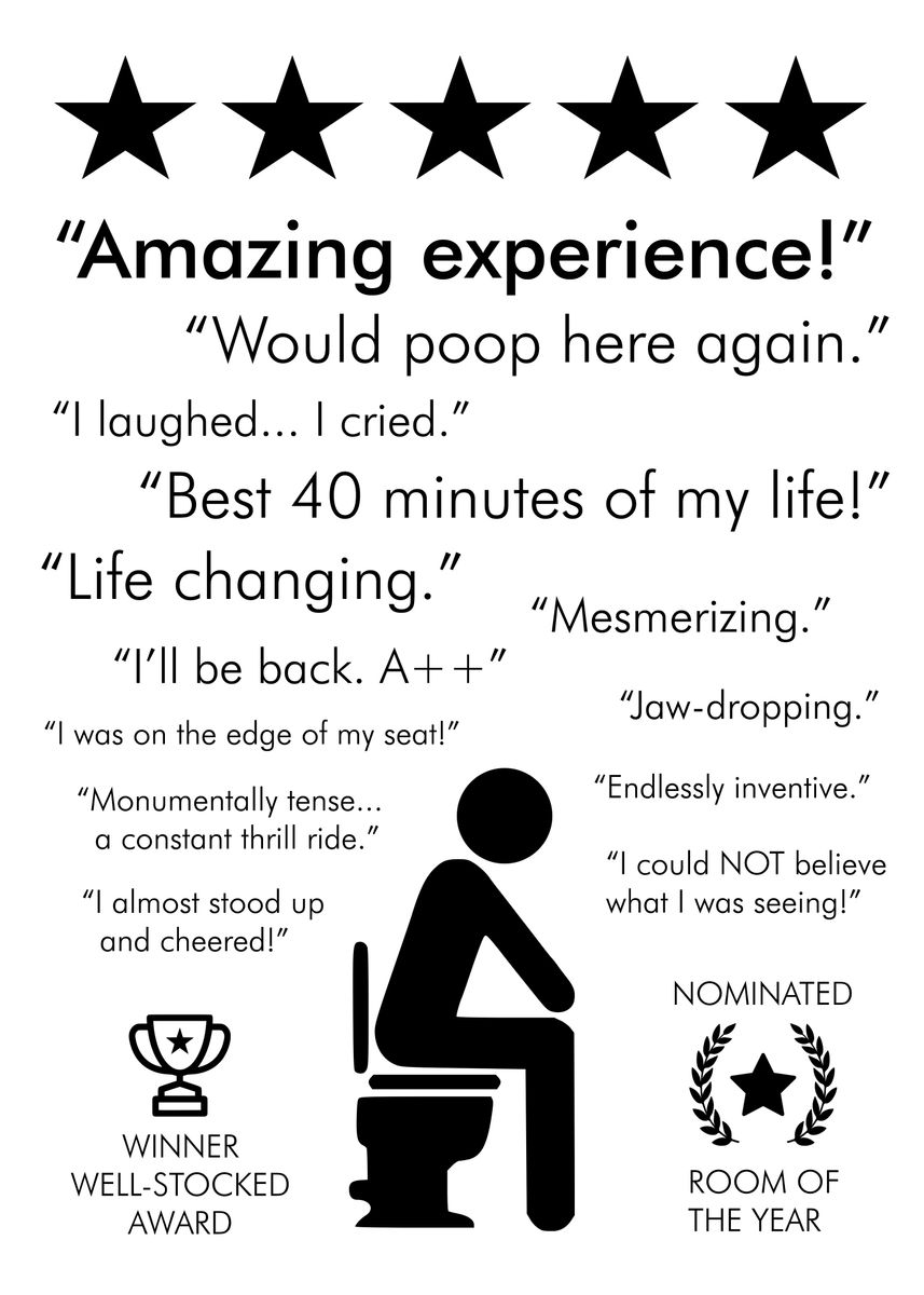 'AMAZING EXPERIENCE 5 STAR' Poster, picture, metal print, paint by ...