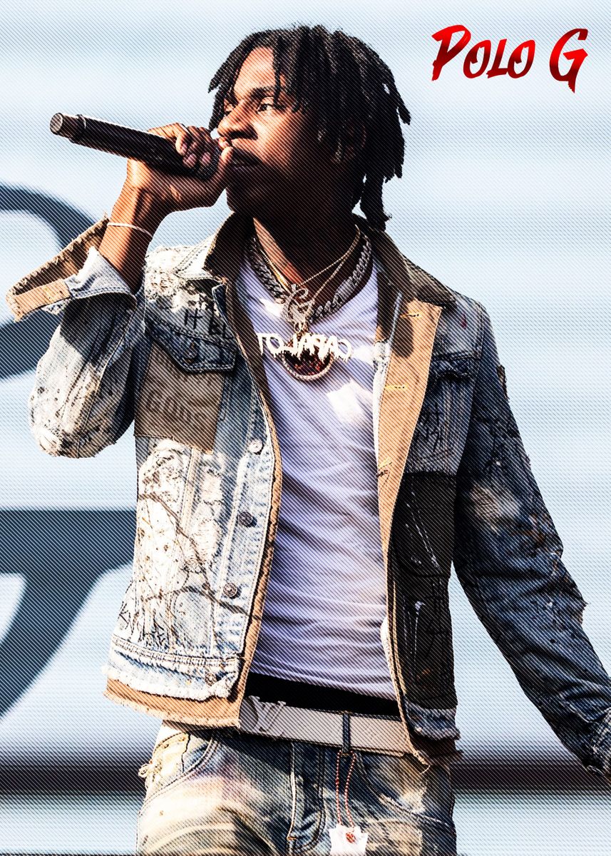 'Polo G Rapper' Poster, picture, metal print, paint by Luna Studio ...