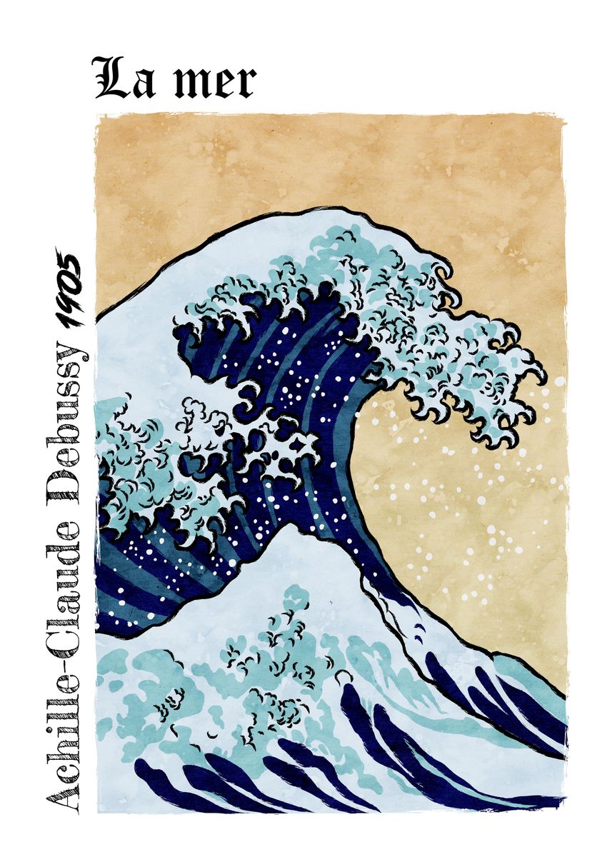 'La Mer White' Poster, picture, metal print, paint by Thor Reyes | Displate