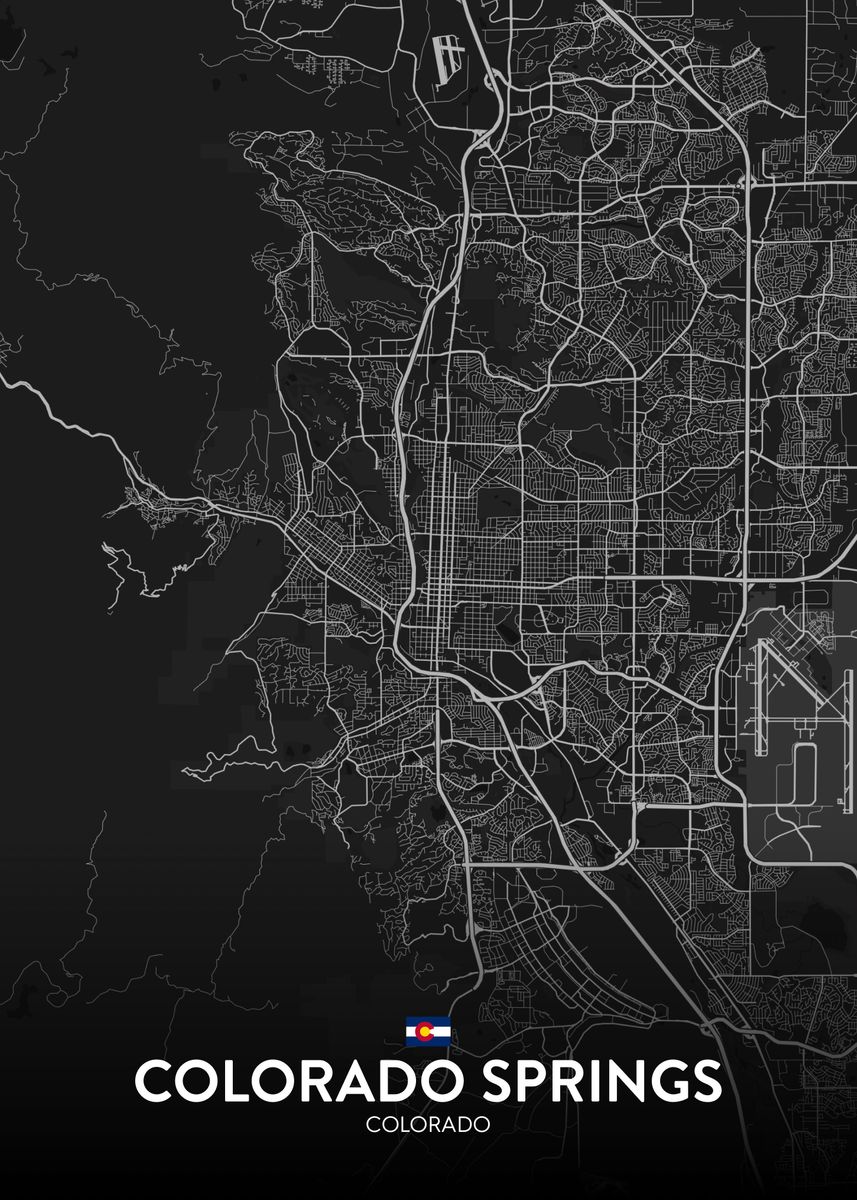 'Colorado Springs CO' Poster, picture, metal print, paint by IMR ...