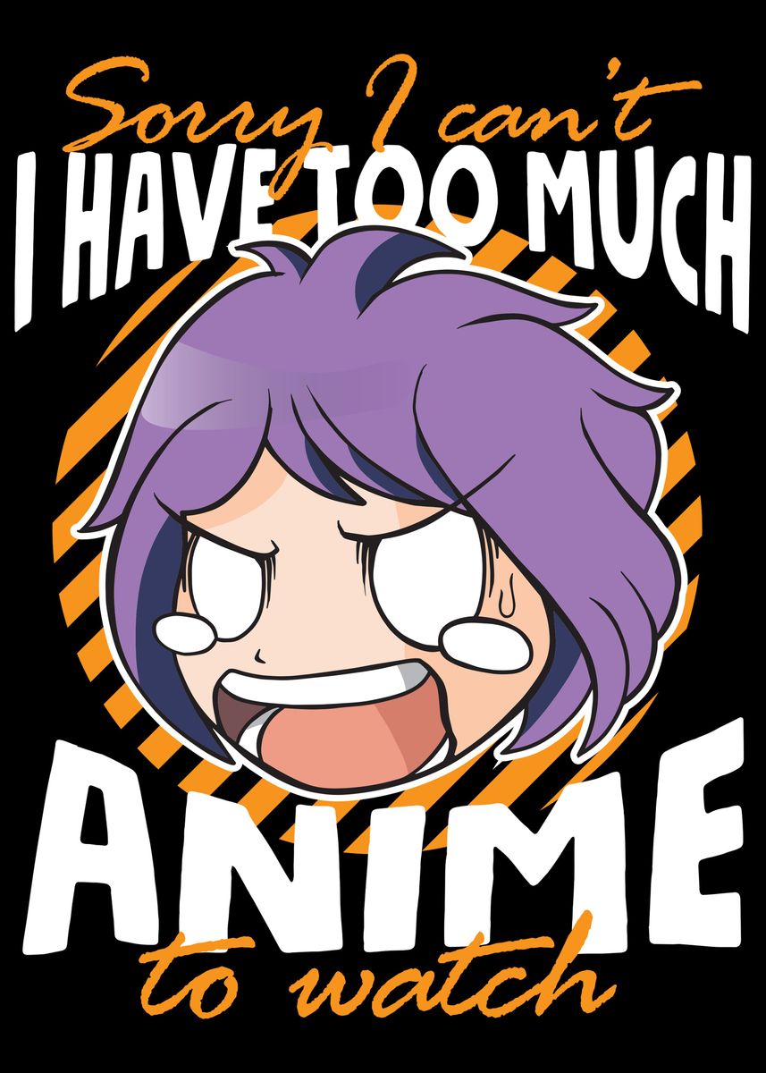 'Funny Anime Manga Lover' Poster, picture, metal print, paint by ...