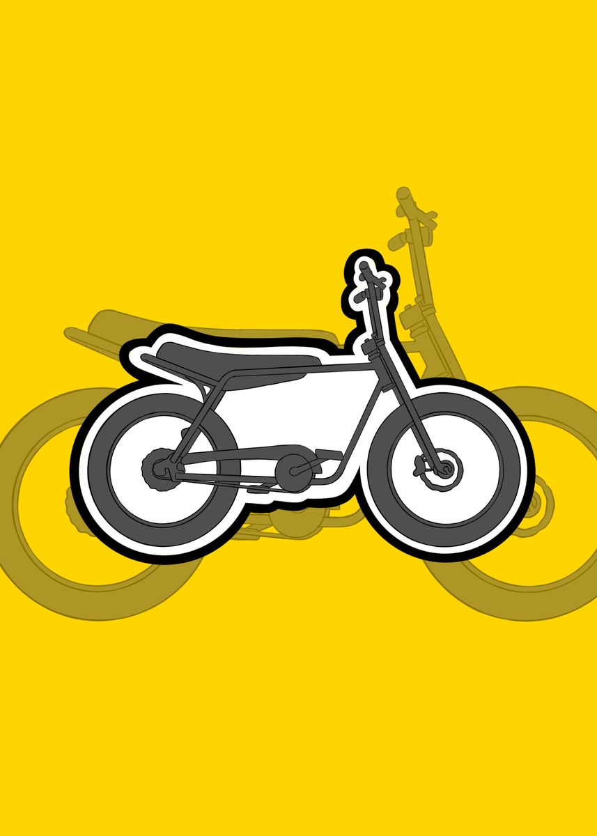 'Cartoon super ebike' Poster by Hawaiian29 | Displate