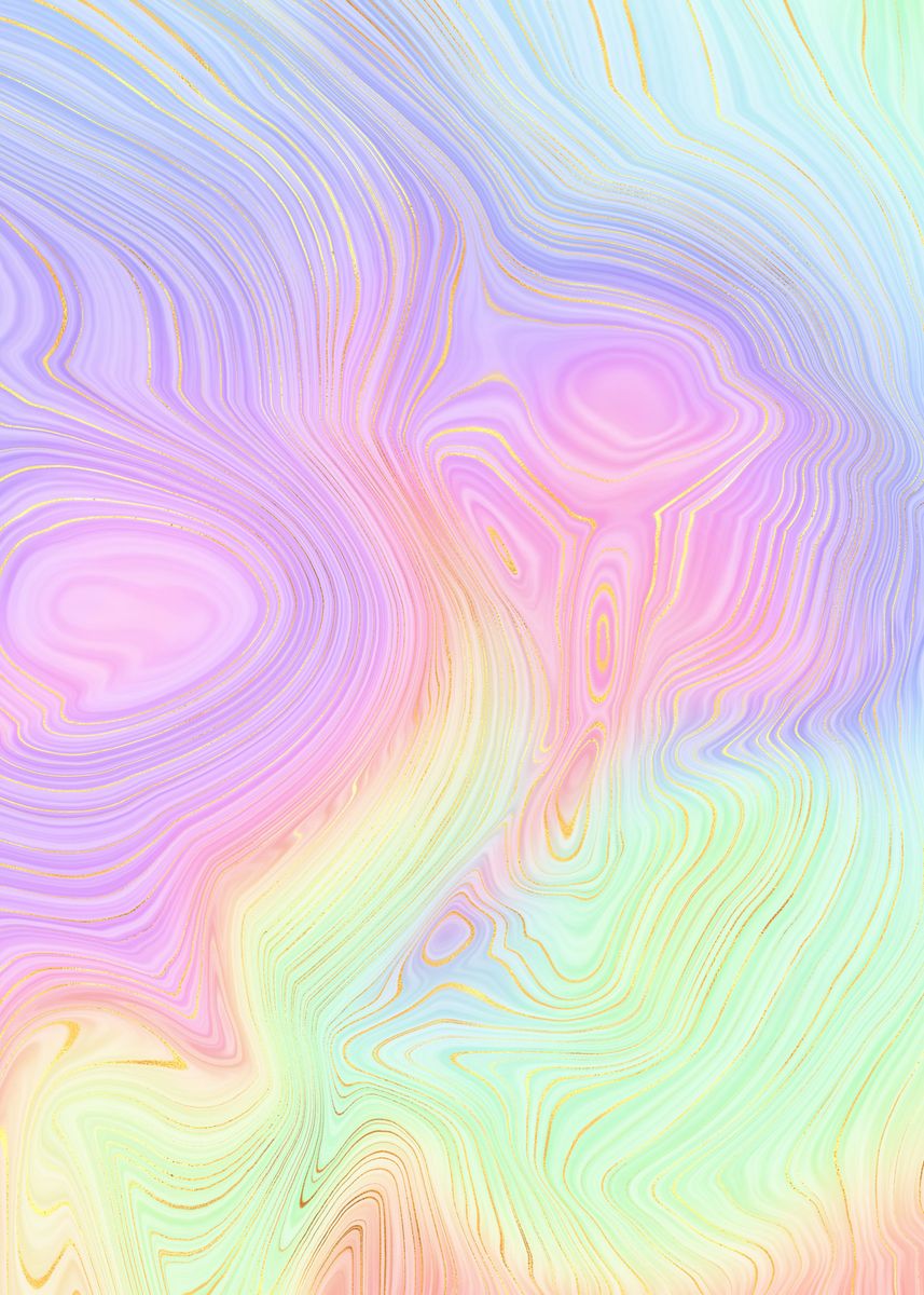 'Rainbow Strata Texture 01' Poster, picture, metal print, paint by ...