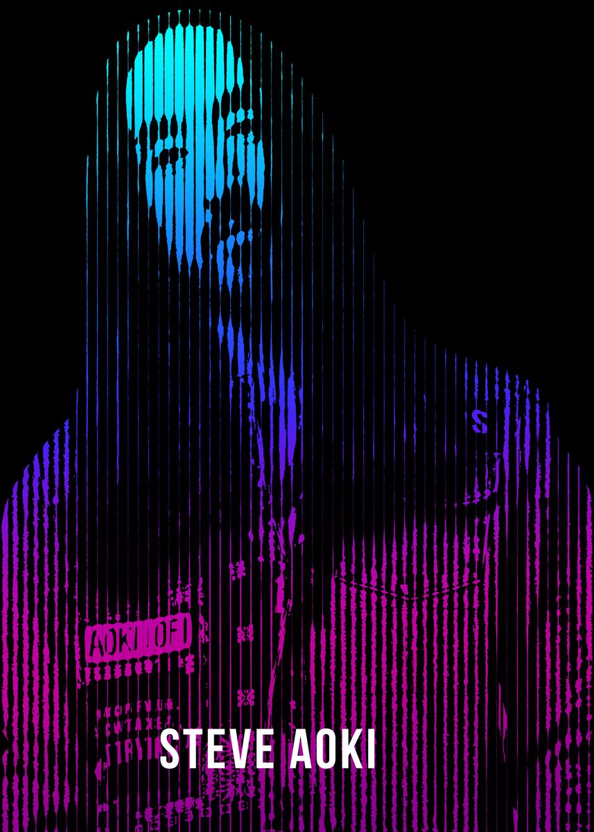 'steve aoki' Poster, picture, metal print, paint by Bestselling Music ...