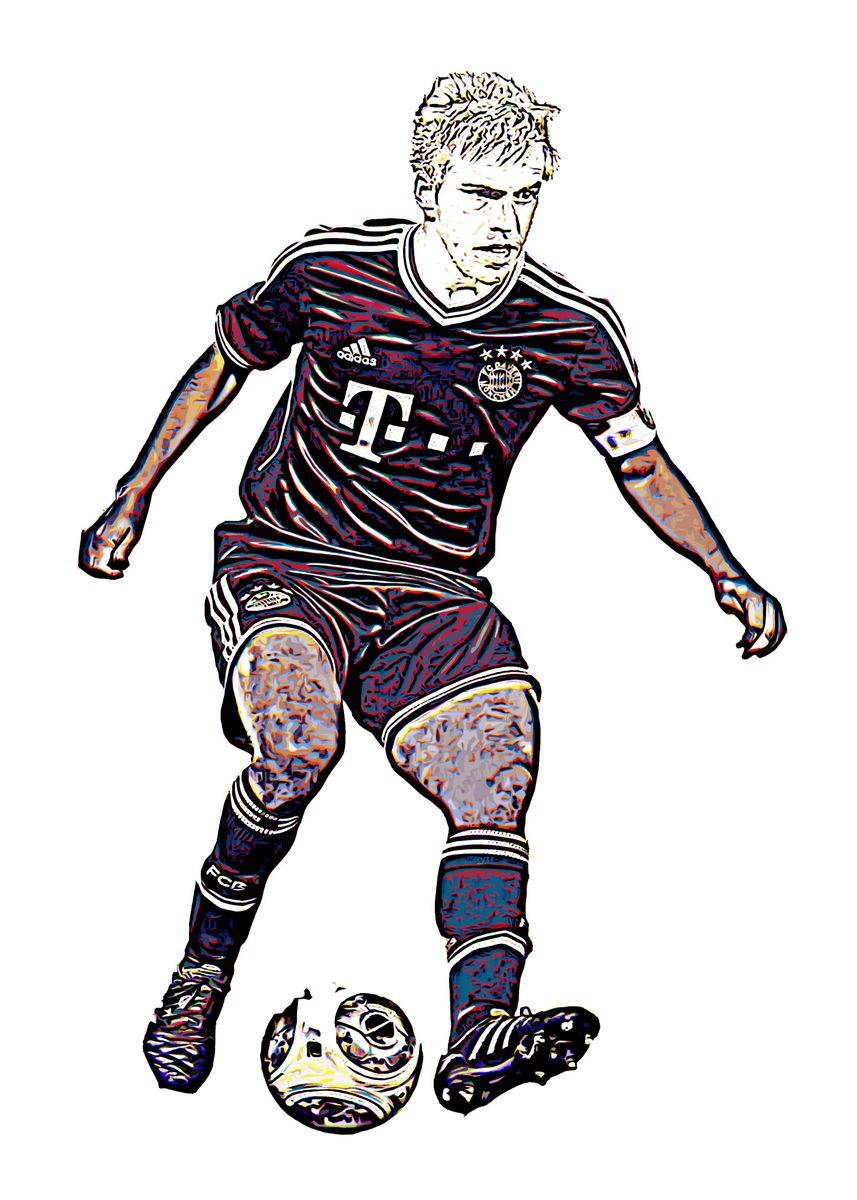 'Philipp Lahm' Poster, picture, metal print, paint by StanfordPouros ...
