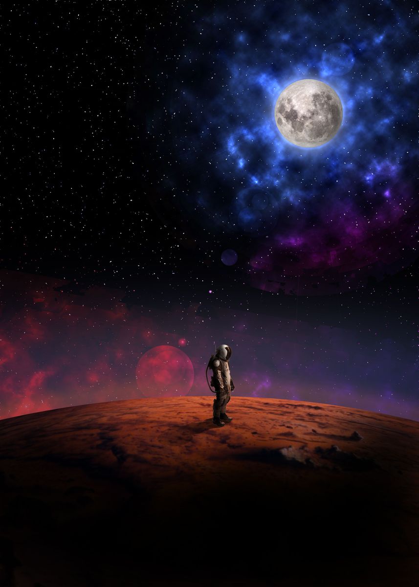 'Lonely Spaceman' Poster, picture, metal print, paint by Jack ...