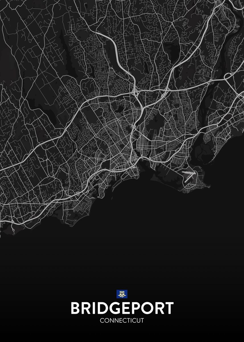 'Bridgeport CT' Poster, picture, metal print, paint by IMR Designs ...