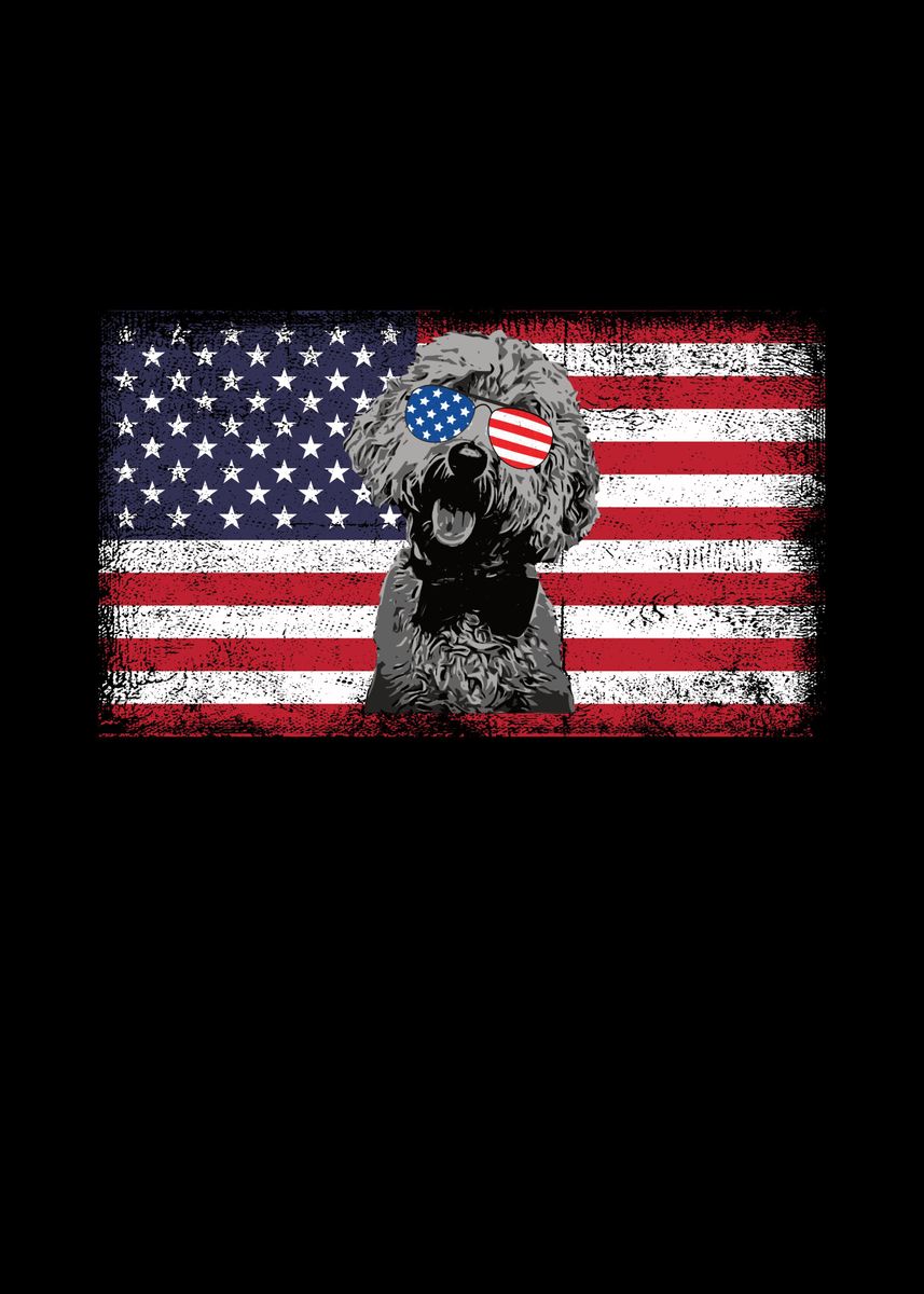 'American Golden Doodle' Poster, picture, metal print, paint by kritich ...