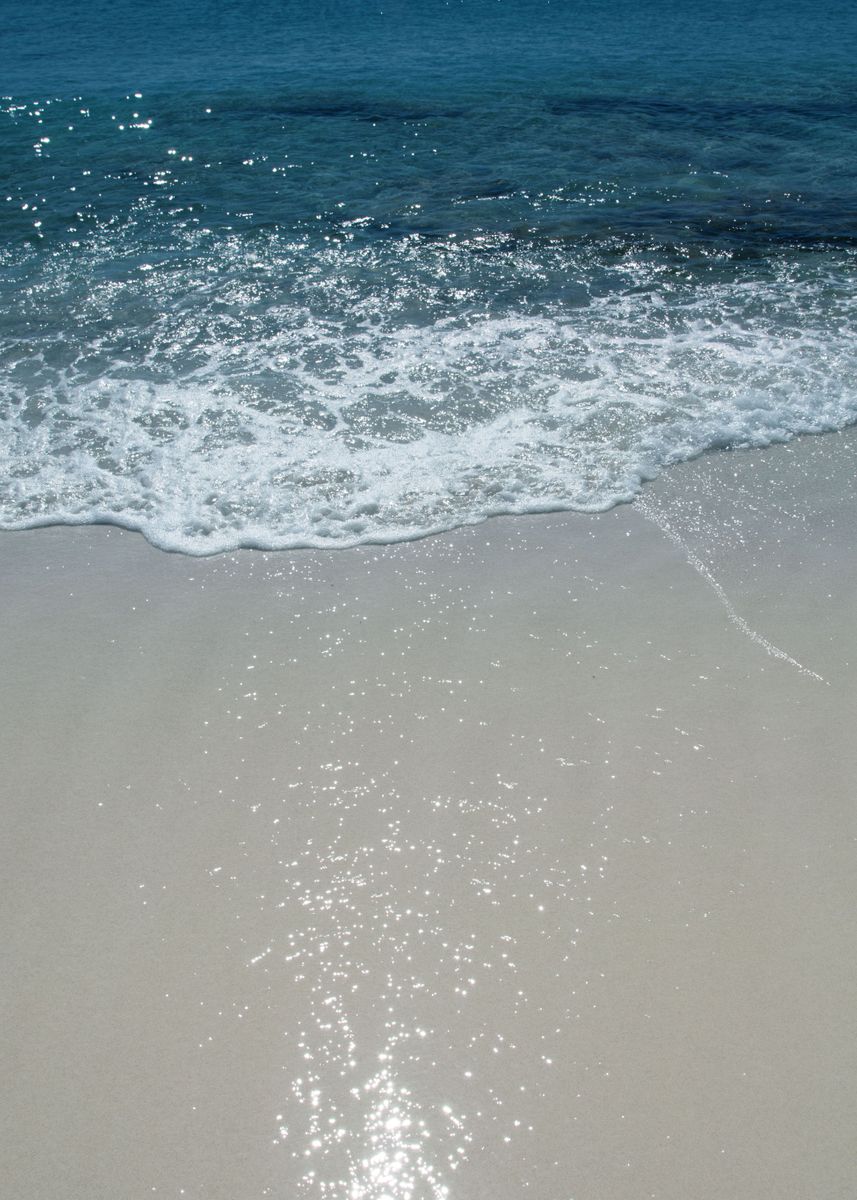 'Blue Gray Ocean Beauty 1' Poster, picture, metal print, paint by Anita ...