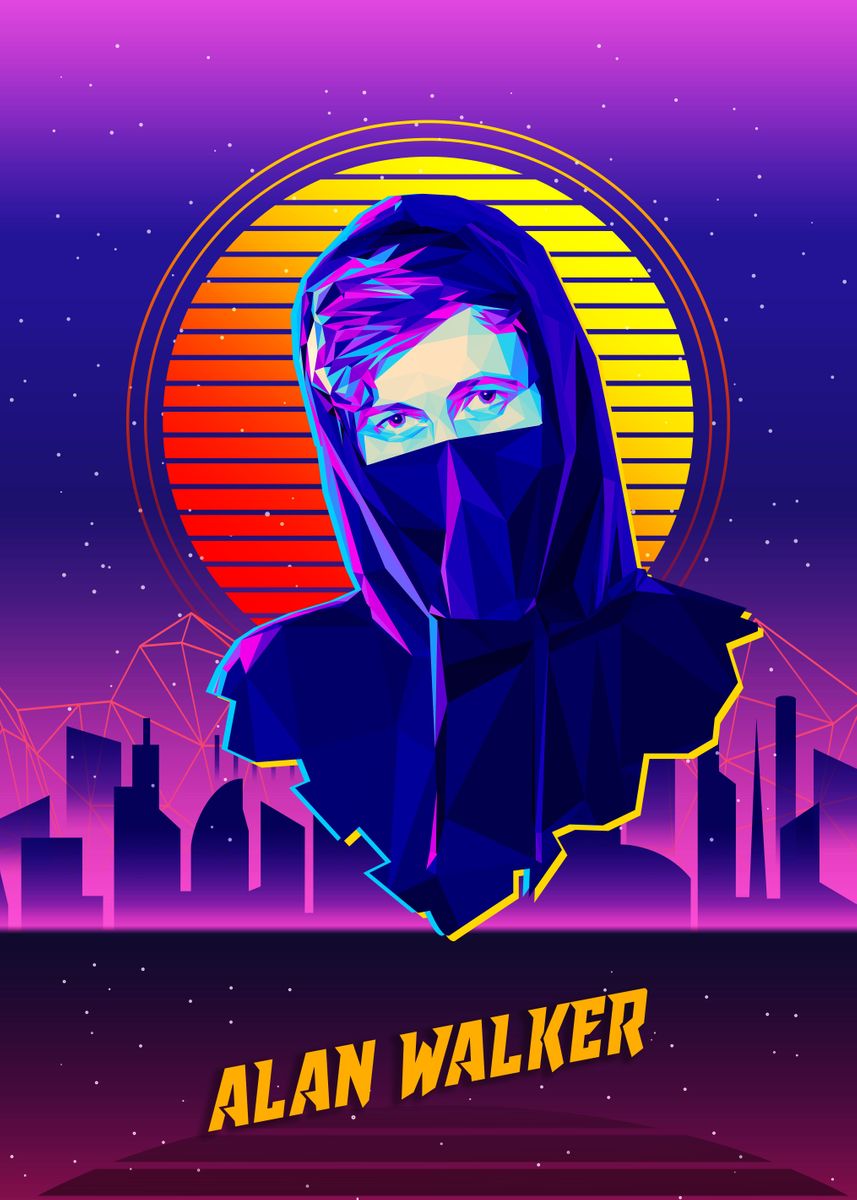 'alan walker' Poster, picture, metal print, paint by Lowpoly Posters ...