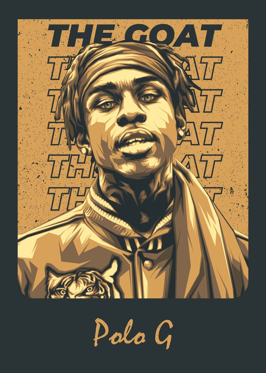'Polo G PopArt Rapper' Poster, picture, metal print, paint by Lucky ...