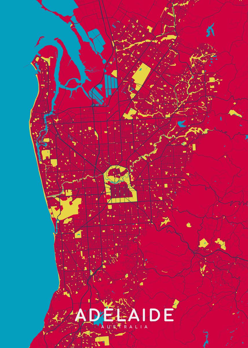 'Adelaide' Poster by mapsies | Displate