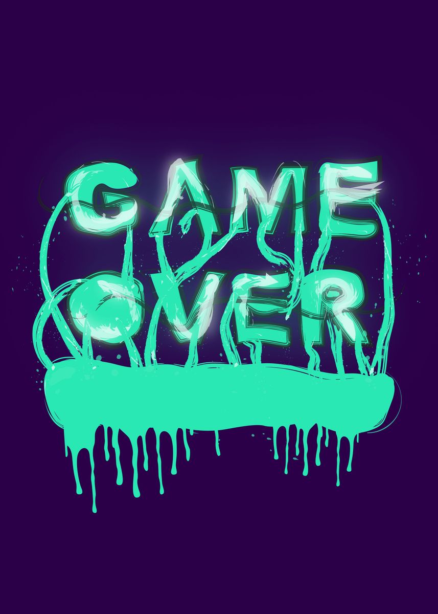 'Game Over Illustration' Poster, picture, metal print, paint by MohCG ...