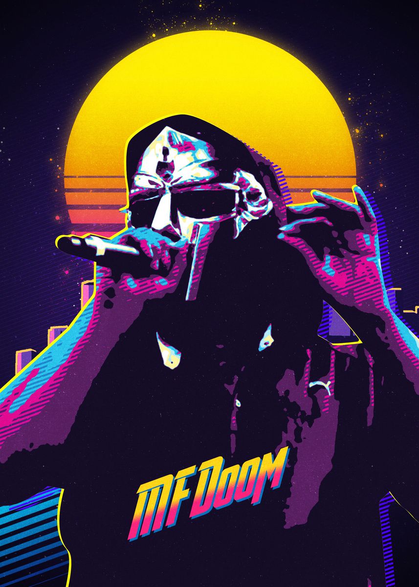 'mf doom Retro 80s' Poster, picture, metal print, paint by Most Popular ...