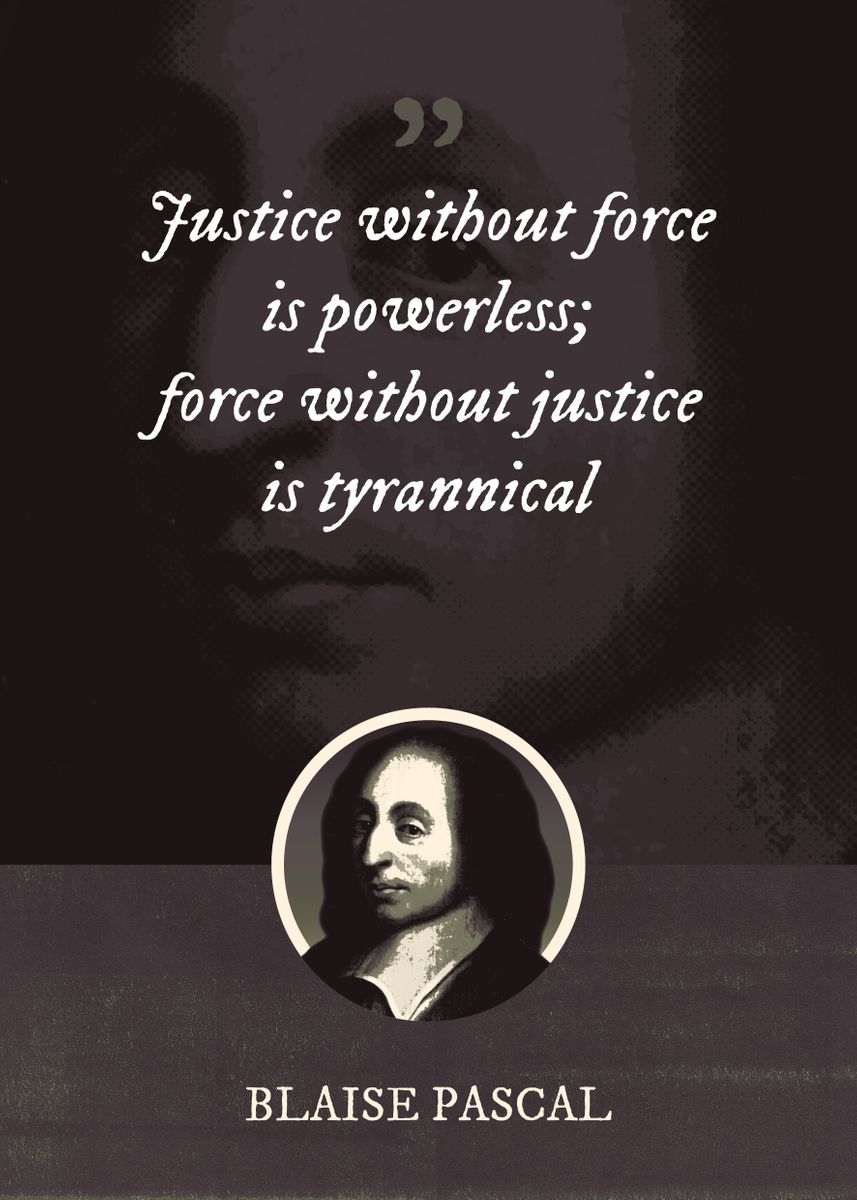 'Justice without force is ' Poster, picture, metal print, paint by ...