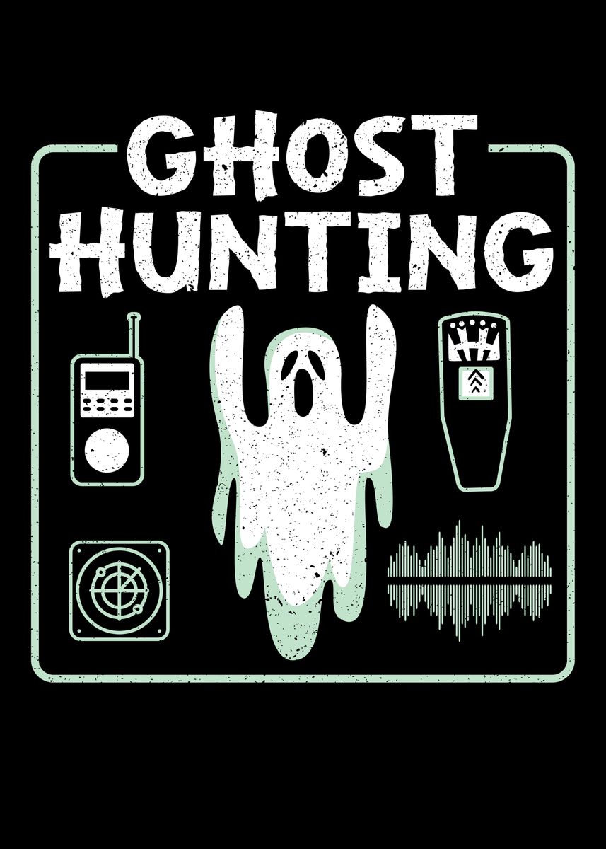 'Ghost Hunting Halloween' Poster, picture, metal print, paint by NAO ...