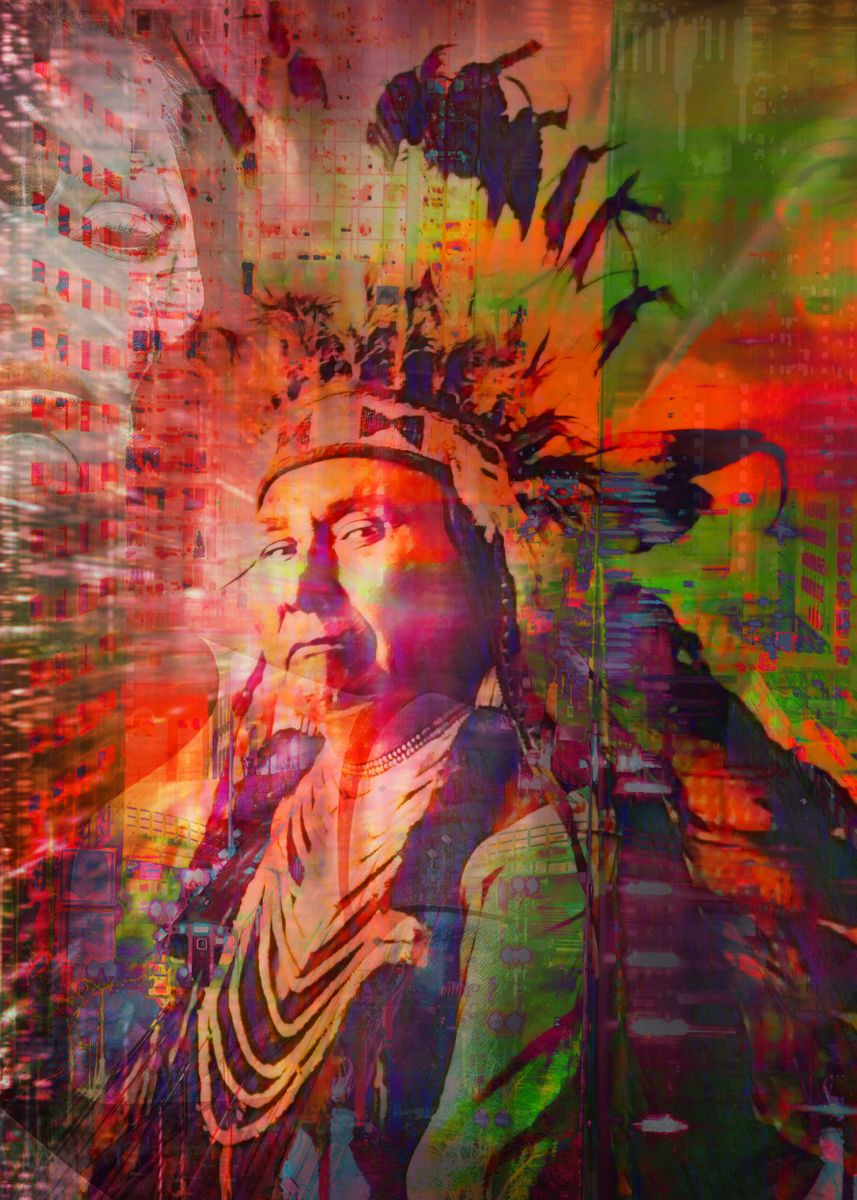 'Chief Joseph' Poster, picture, metal print, paint by Luvcraft | Displate