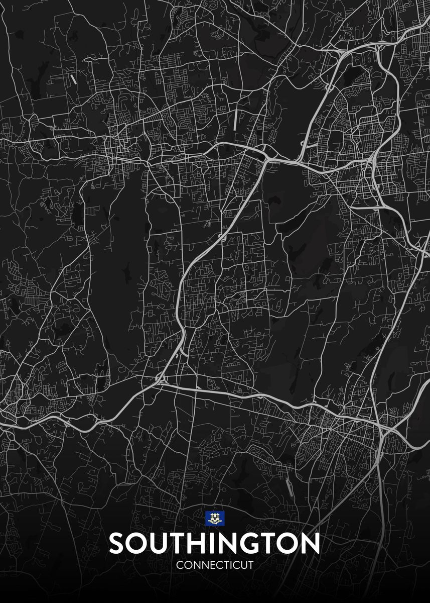 'Southington CT' Poster, picture, metal print, paint by IMR Designs ...