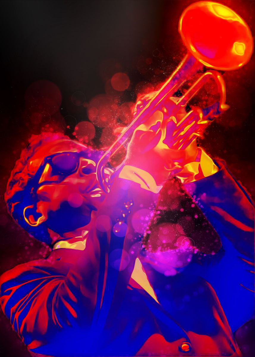 'Trumpet' Poster, picture, metal print, paint by Petra Rommelfanger ...