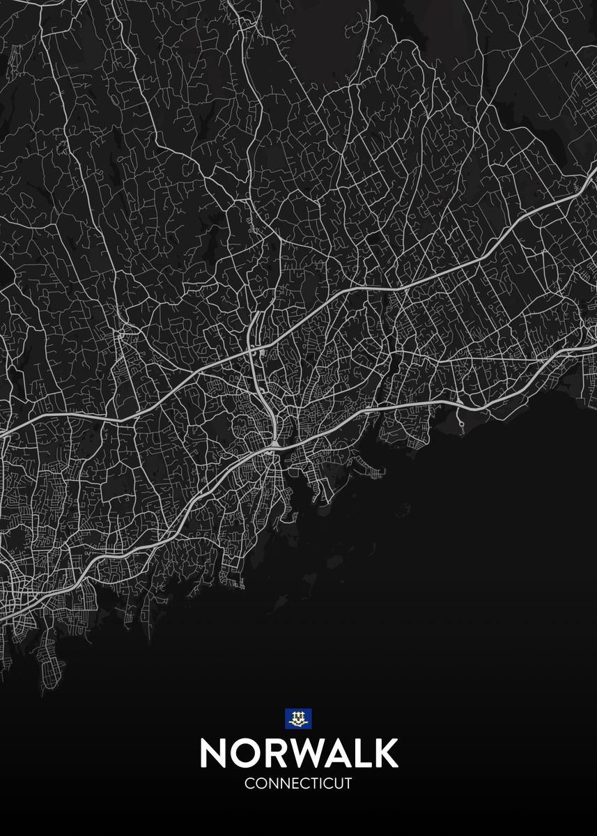 'Norwalk CT' Poster by IMR Designs | Displate