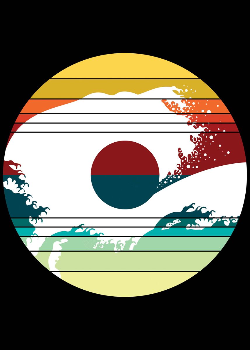 'A Retro Waves ' Poster, picture, metal print, paint by jun salazar ...