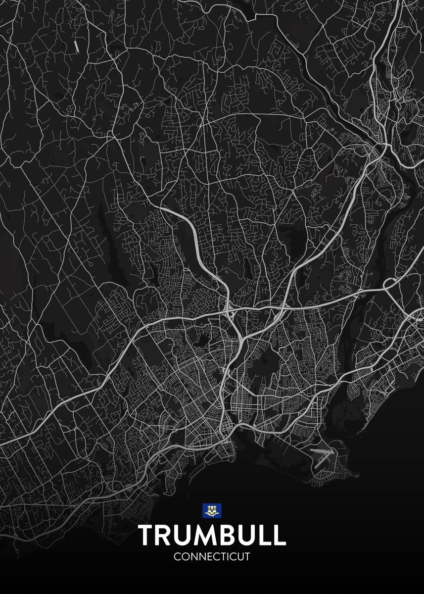 'Trumbull CT' Poster, picture, metal print, paint by IMR Designs | Displate