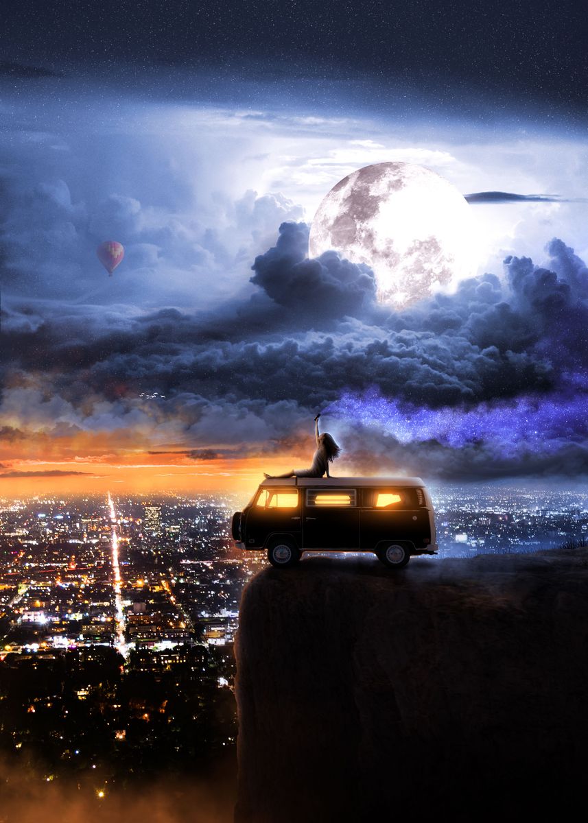 'Sunset Vibe' Poster, picture, metal print, paint by enterthevibee ...