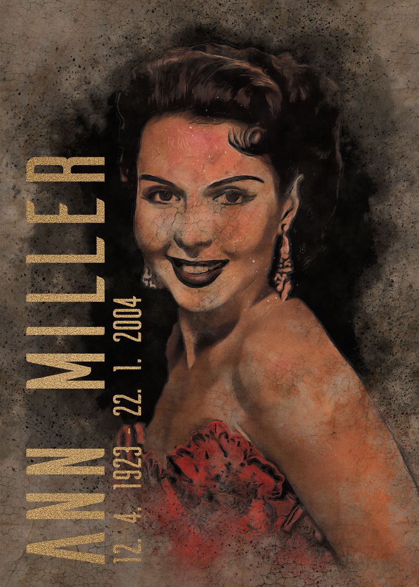'Ann Miller' Poster, picture, metal print, paint by Petra Rommelfanger ...