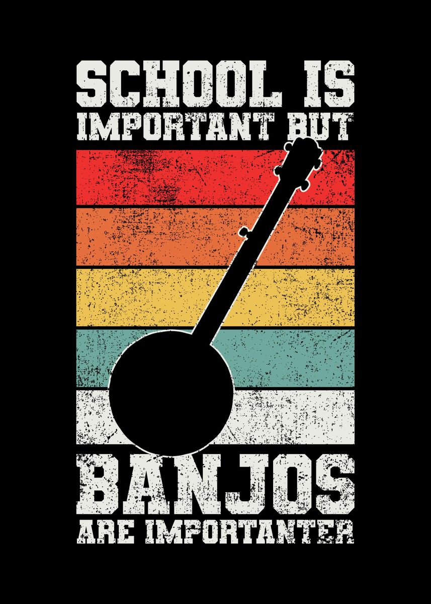 'Banjo Bluegrass' Poster, picture, metal print, paint by Mealla | Displate