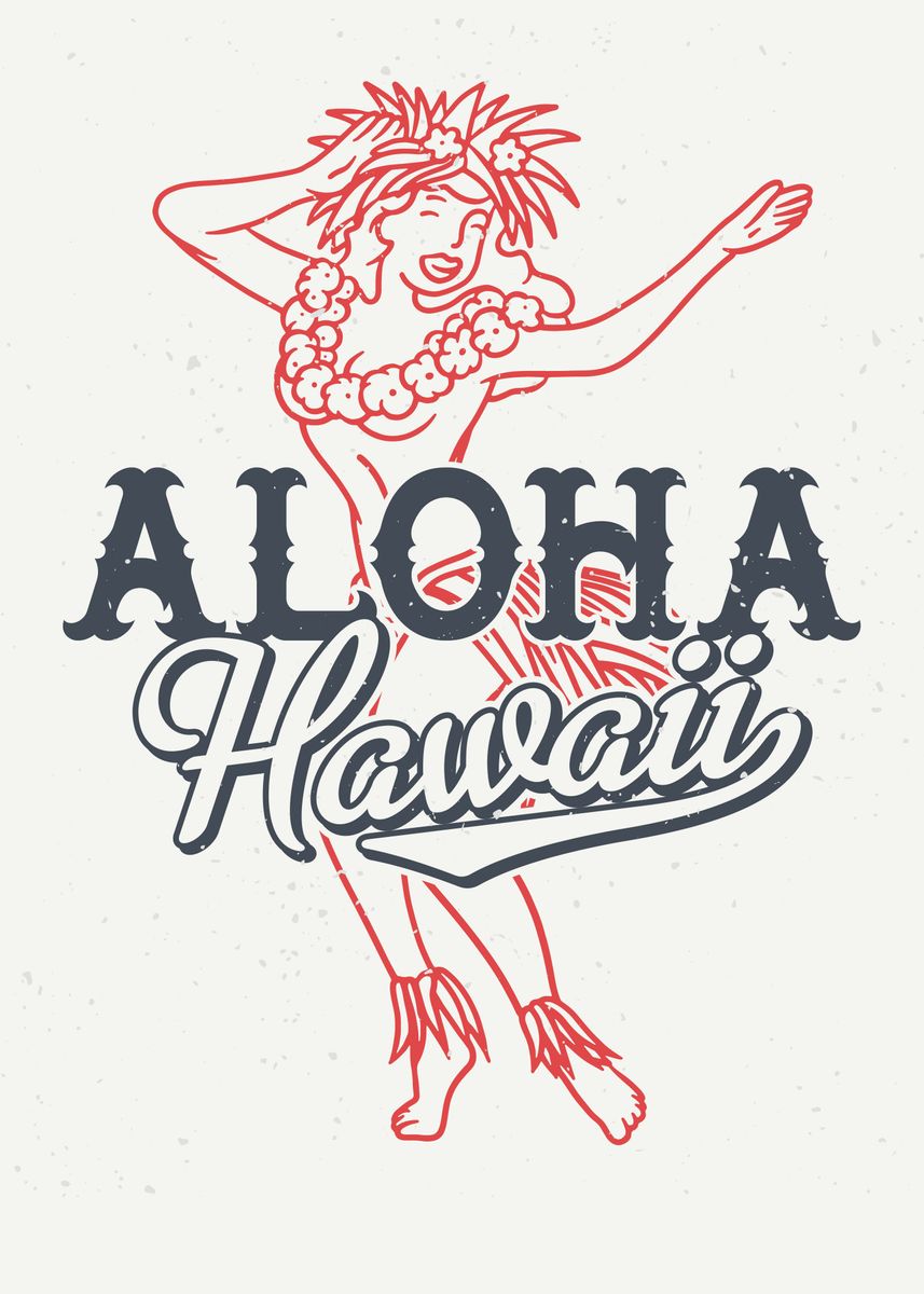 'aloha hawaii pop art' Poster, picture, metal print, paint by Dong Le ...