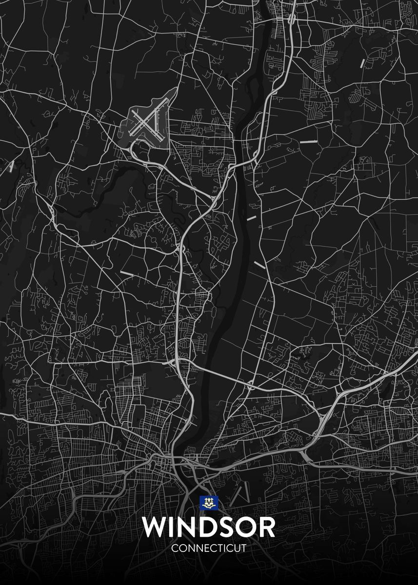 'Windsor CT' Poster, picture, metal print, paint by IMR Designs | Displate