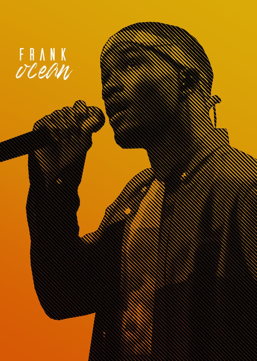 'frank ocean rapper hip hop' Poster, picture, metal print, paint by ...